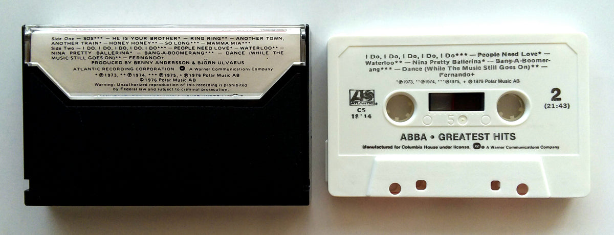 ABBA - "Greatest Hits" - Cassette Tape (1976) [RCV] - Mint – THE ...