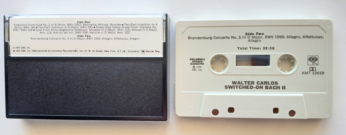 WALTER CARLOS - "Switched-On Bach II" - Cassette Tape (1973) [Very Rar ...